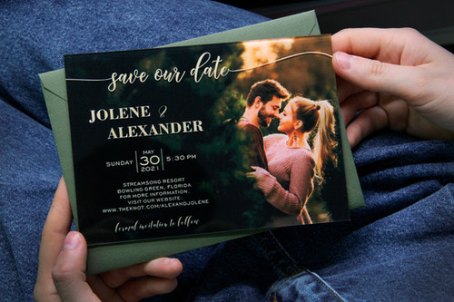 Custom Acrylic Invitations with Your Photo | Happy Moments Wedding Shop