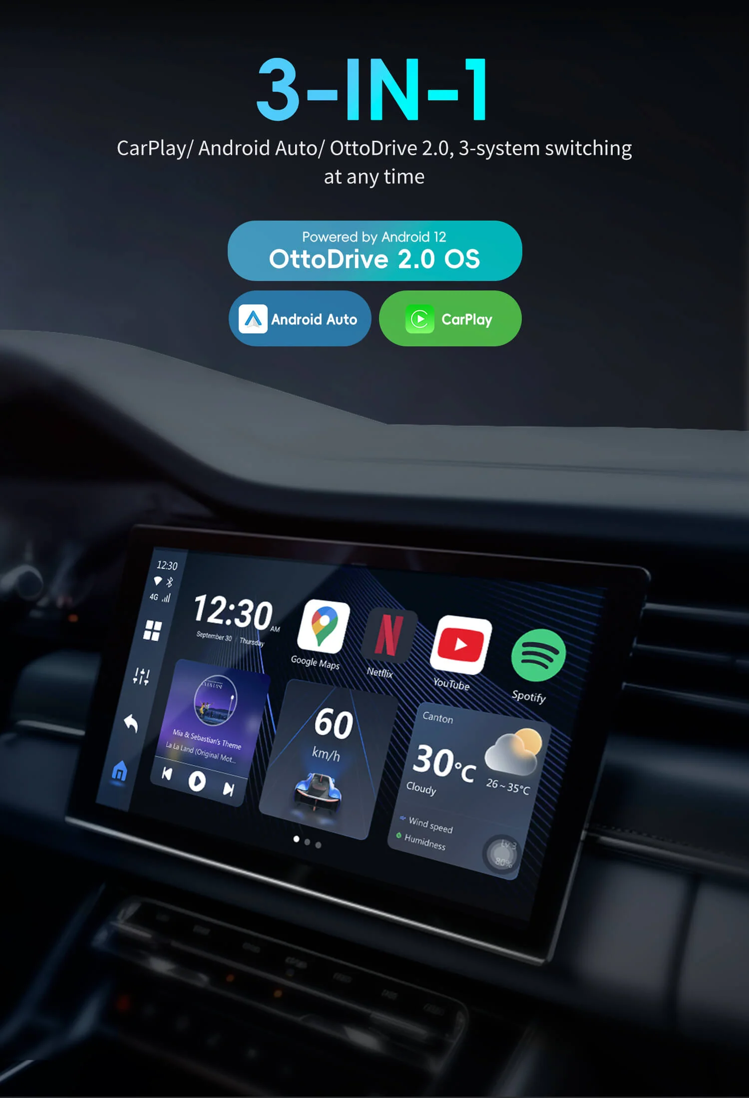 PICASOU 3 OttoAIbox P3 CarPlay AI Box full android or wireless CarPlay & AA | Ottocast