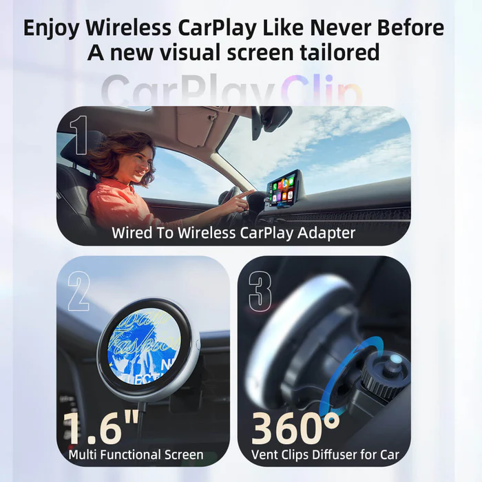 The All New CarPlayClip Wireless CarPlay Screen Adapter | Ottocast