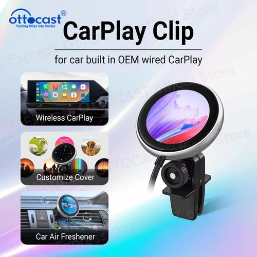 The All New CarPlayClip Wireless CarPlay Screen Adapter | Ottocast