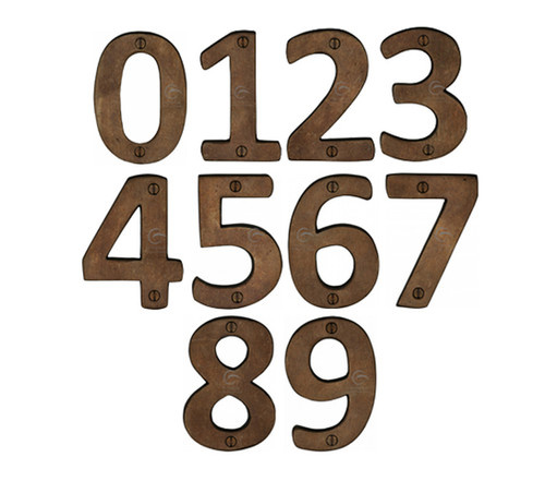 Heritage Brass RBL351 76mm Solid Bronze Rustic Numerals | bch-limited