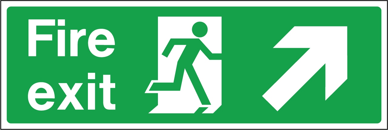 FIRE EXIT/RUNNING MAN/DIRECTIONAL ARROW SIGN | bch-limited