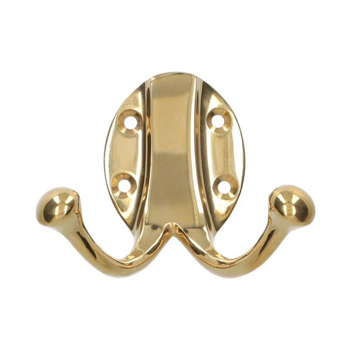 Unlacquered Brass AW771 Heavy Duty Traditional Double Robe Hook | bch ...