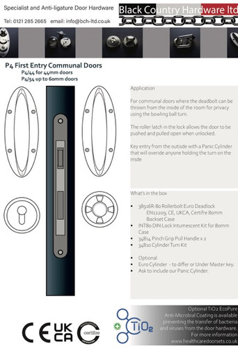 Instock Eclipse Ultra Anti-Ligature Door Handle Set | bch-limited