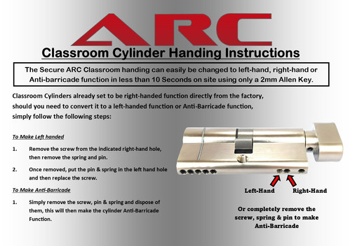Anti-Barricade / Classroom Euro Cylinder & Turn | bch-limited