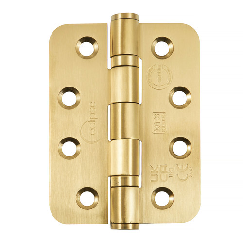 Eclipse 4 Inch Satin Brass Radius Ball Bearing Hinge - Grade 1 | bch ...