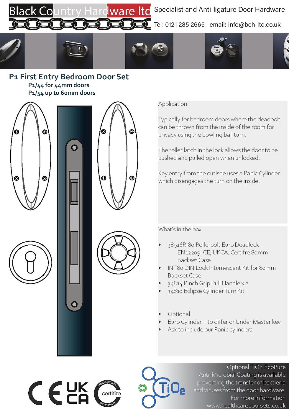 Instock Eclipse Ultra Anti-Ligature Door Handle Set | bch-limited
