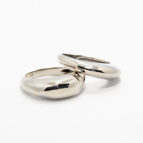 Milan | Bague double anneau en argent 925 | thebohosociety