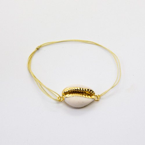 Cauri | Bracelet cordon avec cauri naturel | thebohosociety