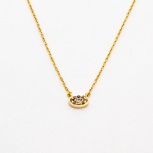 Cherry | Collier diamants poivre et sel en or | thebohosociety