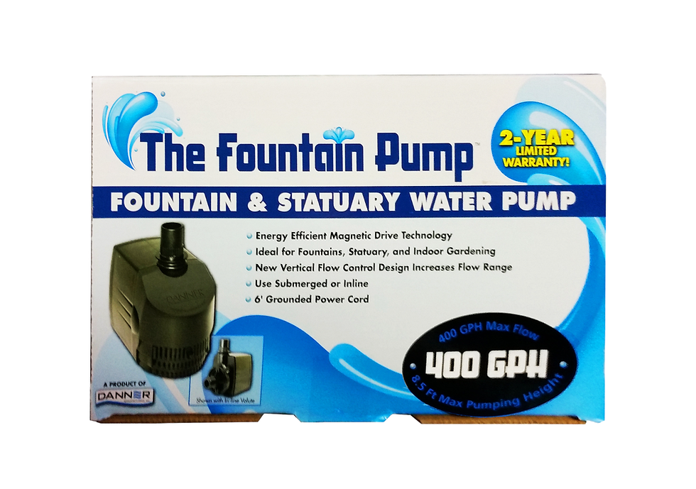 Danner SP-400 Fountain Pump Magnetic Drive Submersible Pump (400 GPH ...