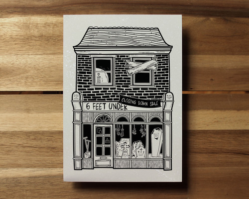 6 Feet Under - Storefront Print | Livpaintsbuildings