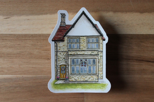 Yorkshire House Portrait Sticker | Livpaintsbuildings