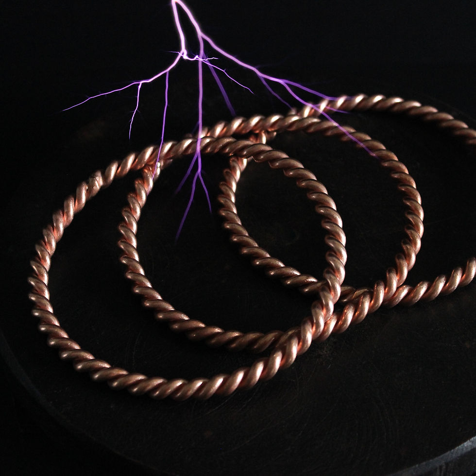 ATLANTIS & VIKING CUBIT / 443Mhz Copper Tensor Ring | AURUMAYA