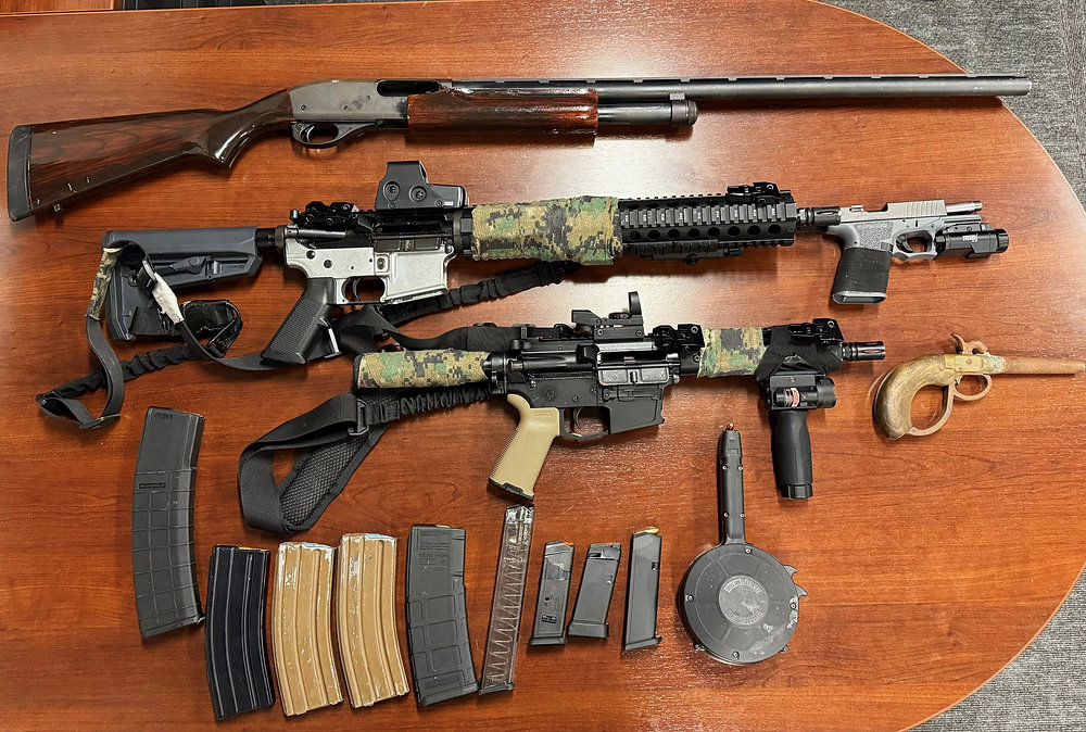 Firearms and ammunition seized