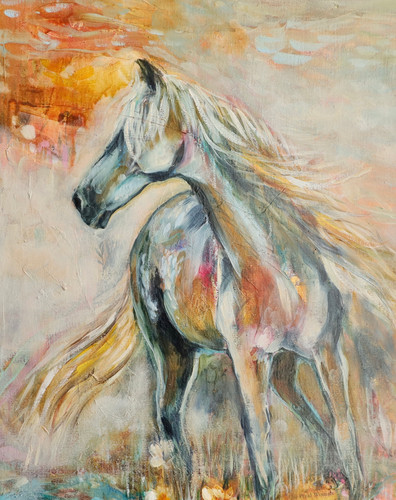Naima Namaste Fine Art Fearless | Original Oil Painting | Wild Horse ...