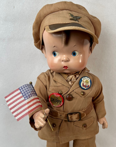 1943 Effanbee 13" WWII Military Composition Skippy Boy -- Patsy ...