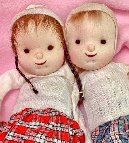 Vintage1950s Shackman Cloth Brother / Sister Twin Dolls | Dollyology