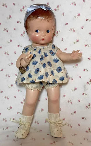 Extremely Rare 1930's Effanbee Pre-Patent 14" Patsy Doll Blue Heart ...
