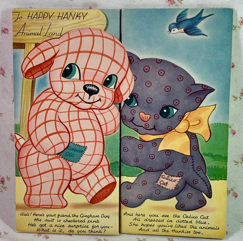 Vintage Childs Hanky Book "Animal Land" 6 Child's Hankies, NRFB ...