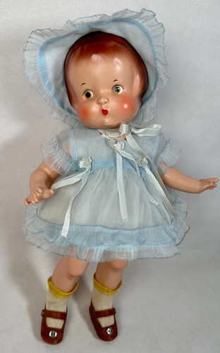 Vintage 1930s Effanbee Patsy Blue Organdy Dress Set | Dollyology