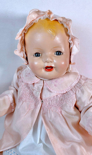 RARE 1920s Effanbee 28" Composition Lovums Baby Doll | Dollyology