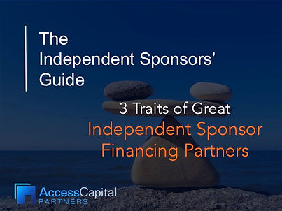 Independent Sponsor Financing | Placement Agents - ACP