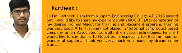 Trainees Testimonials - Training and Placement Institute | Nucot