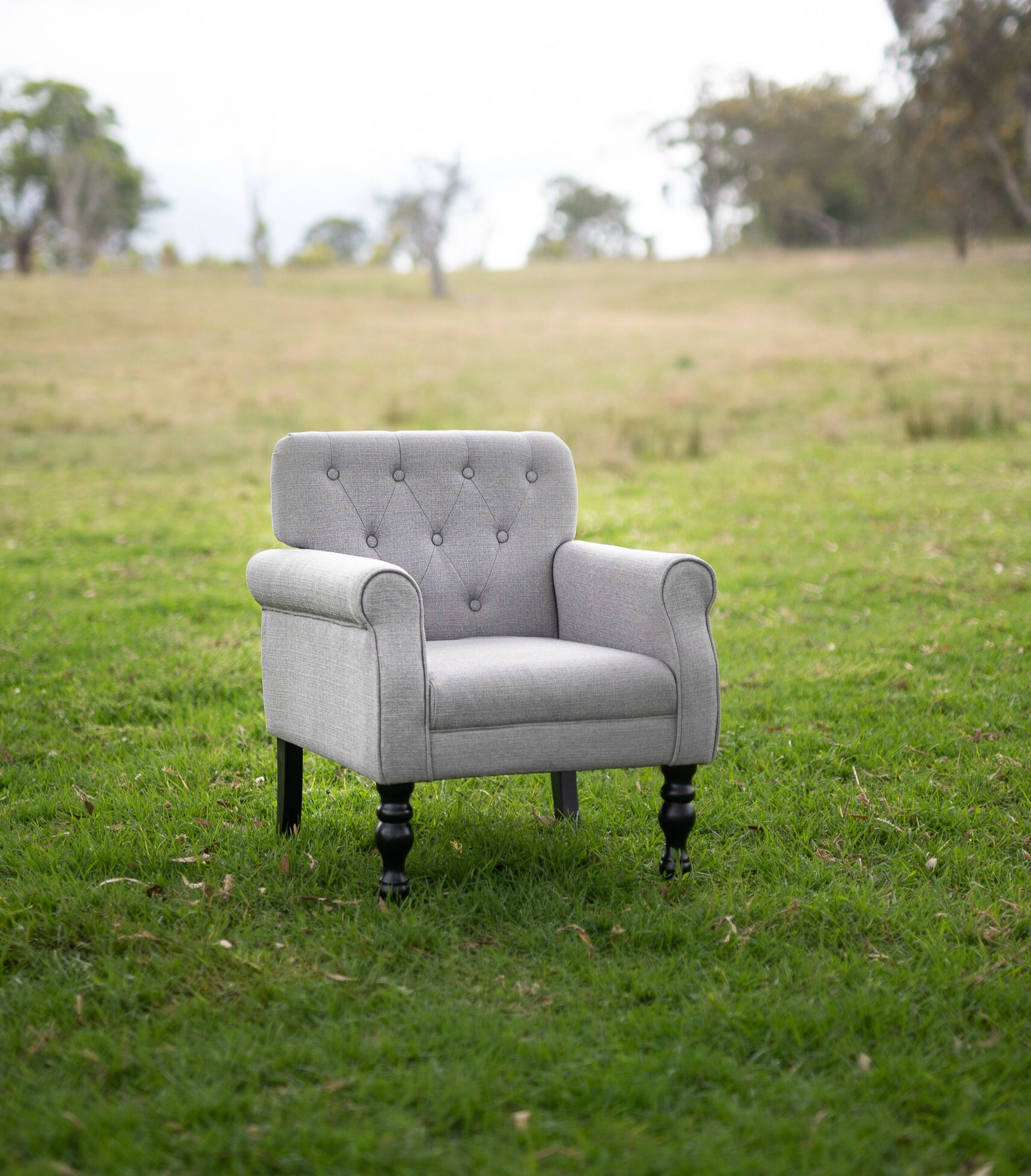 French Provincial Grey Chair