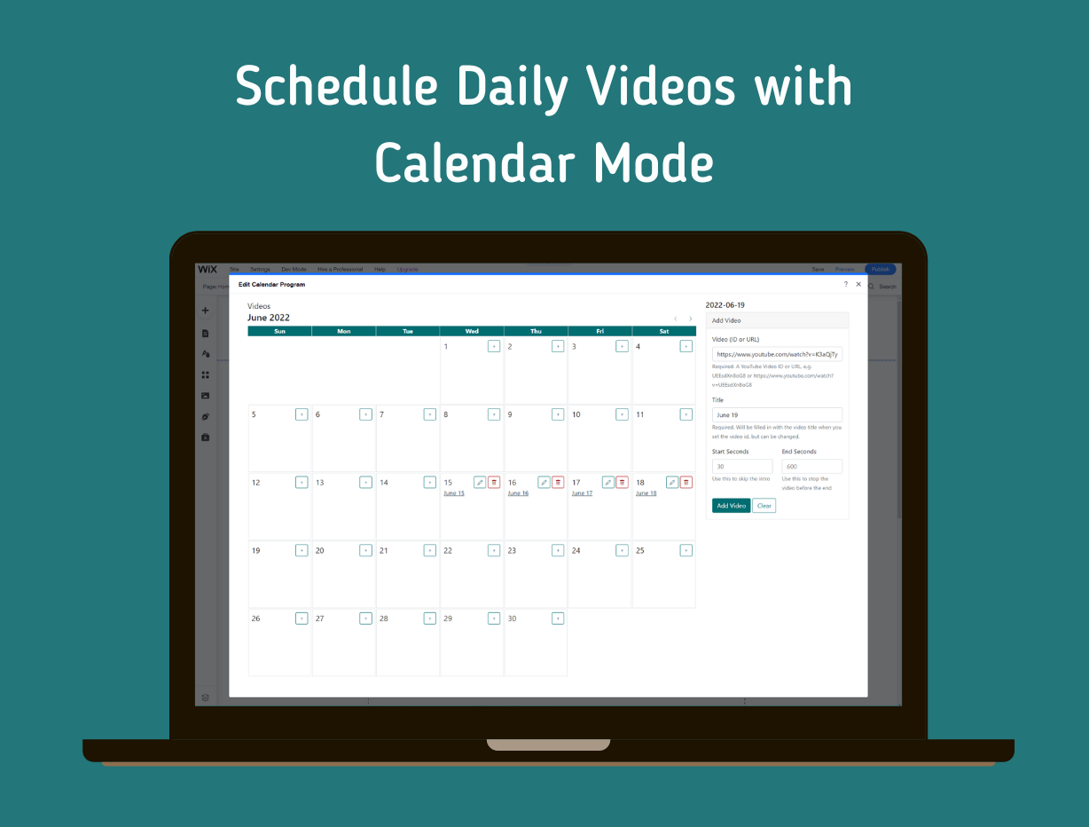 Plankido Video Scheduler | Wix App Market | Wix.com