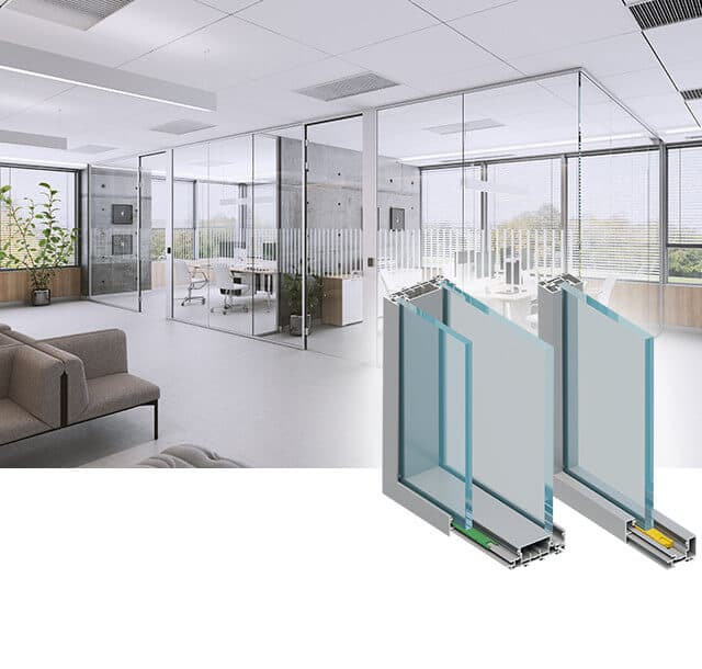 Aluprof MB-HARMONY | Système de cloisons vitrées intérieures Framtek ...