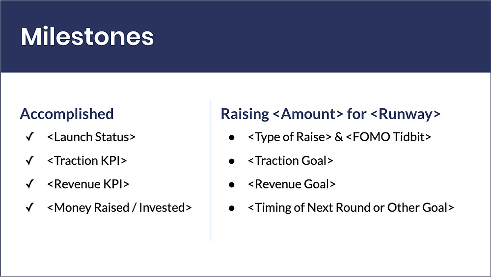 The Best Slide to Finish Your Startup Pitch Deck: Milestones Slide