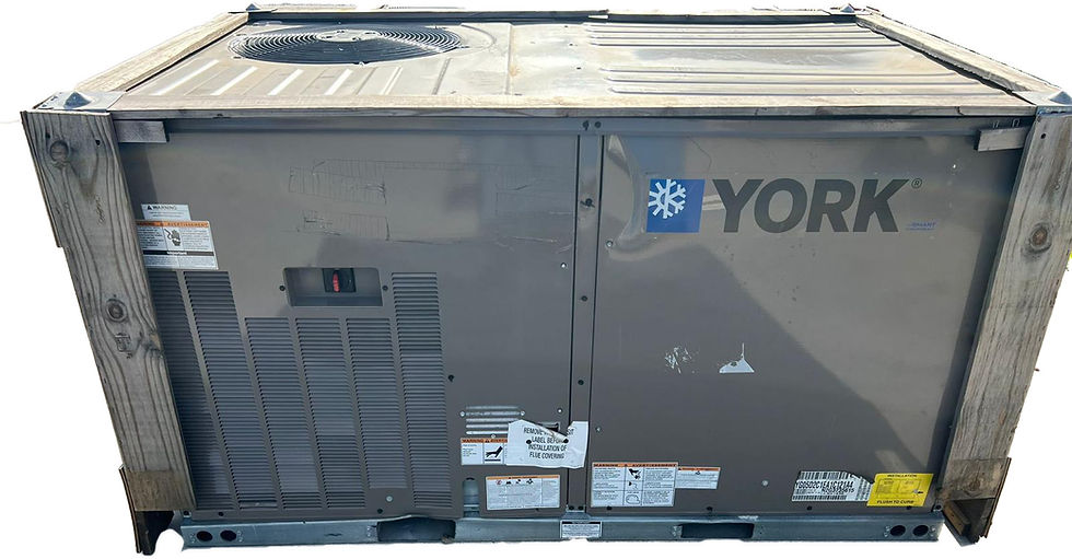 York 4 ton Commercial Roof Top Gas Packaged Unit RTU Low Heat 230V 3 PH ...