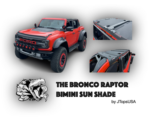 Bronco RAPTOR Bimini Hard Top (Fits Raptor Only) Choose Color | JTopsUSA