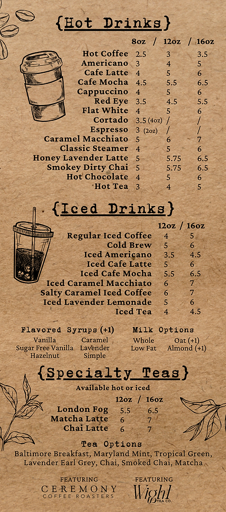 The Roast Coffee & Cafe | Menu