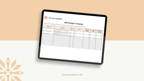 L&D Budget Template | The L&D Academy