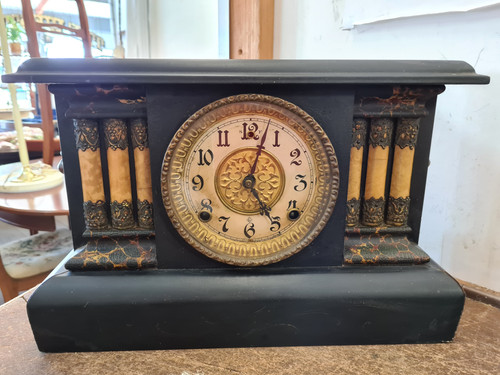 ANTIQUE WILLIAM WM L GILBERT CLOCK & CO Winsted Conn. MANTLE CHIME ...