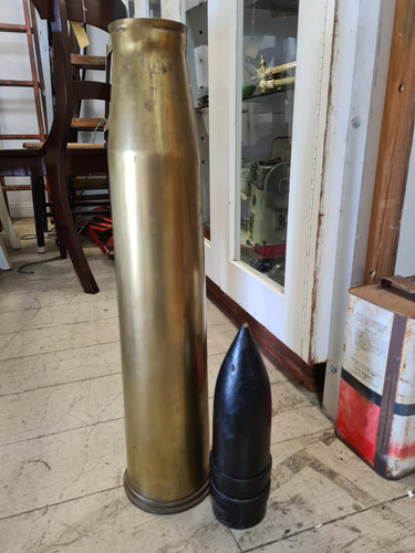 Vintage Military Brass Trench Art Artillery Shell Cartridge 82.5cm ...