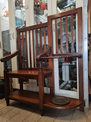 Lovely Art deco timber hall table seat chair umbrella stand | the ...