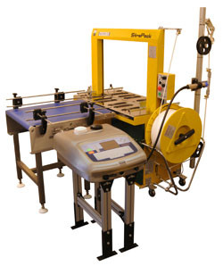 RQ-8A Fully Automated Strapping Machine with In-Line Strap Printer | Ccpltd