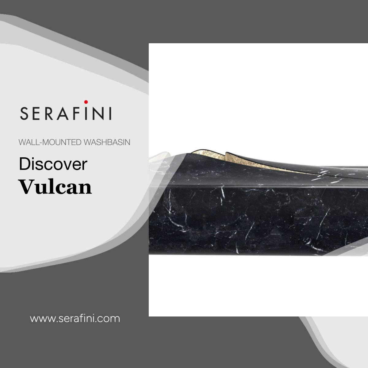 Vulcan - Wall-mounted Washbasin | Serafini - Marble Design Made in Italy