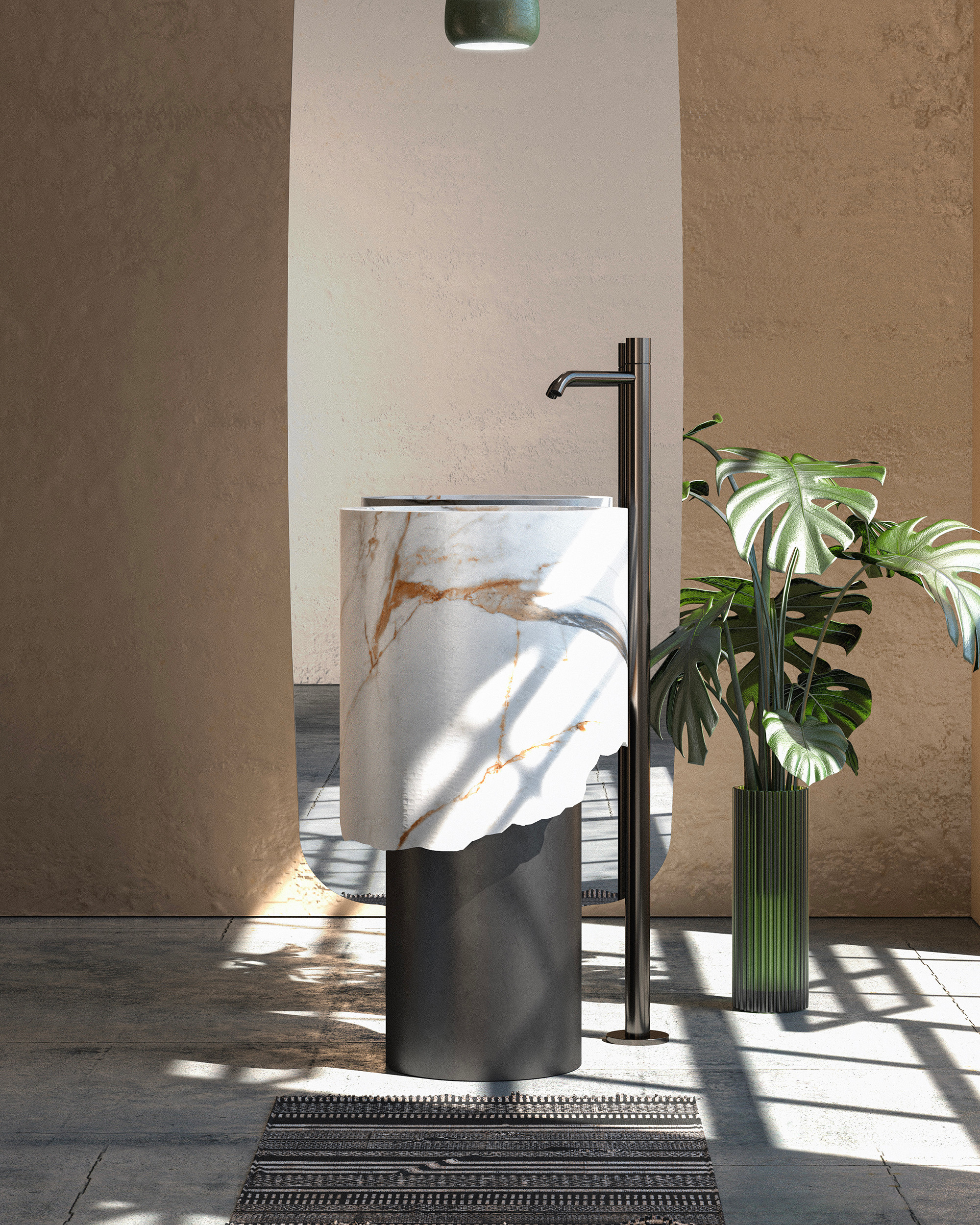 Boris - Freestanding Washbasin | Serafini - Marble Design Made in Italy