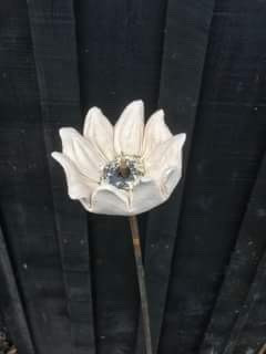 Ceramic Flower/Bird Feeder and Spike | garryjonesceramics