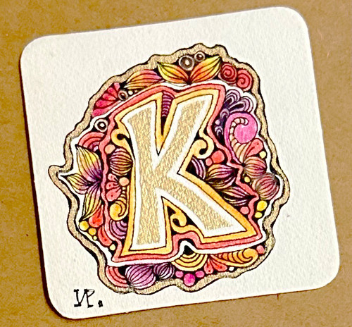 Colorful Zentangle Art: Embedded Letters | avio