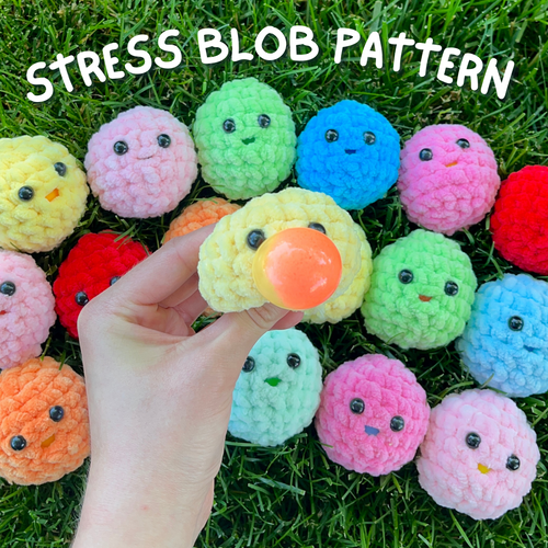 Stress Blobs PATTERN/ Crochet Fidget Toy Pattern for Beginners | Joella Crafts