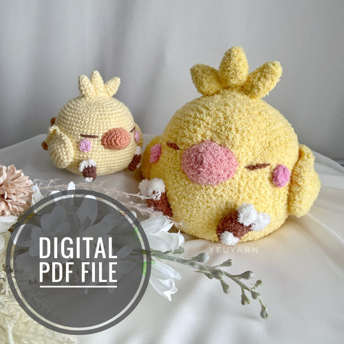 Fat Chocobo Crochet Pattern (PDF) | My Site 3