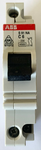 ABB S91NA C6 MCB 6A Type C 4.5kA | ICAP
