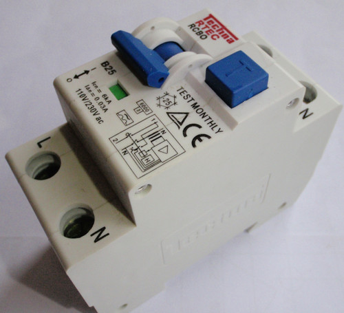 Techna RTEC B25 RCBO 25A Type B 30mA RCD 2 pole | ICAP