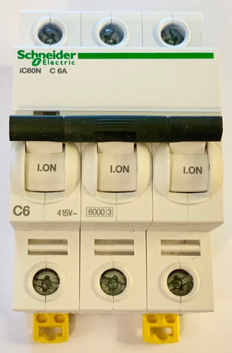 Schneider iC60N C6 MCB 6A Type C 3P A9F44306 | ICAP