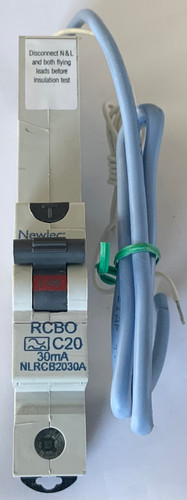 Newlec NLRCB2030A C20 RCBO 20A Type C 230V 30mA Class A | ICAP